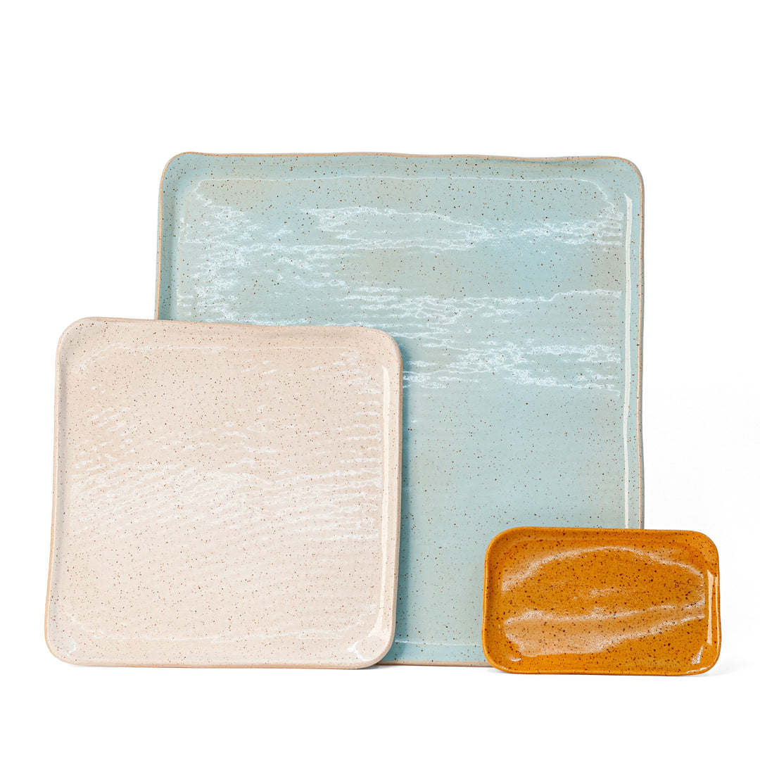 Large Ceramic Platter Set – Handmade Modern Serveware | J Schatz